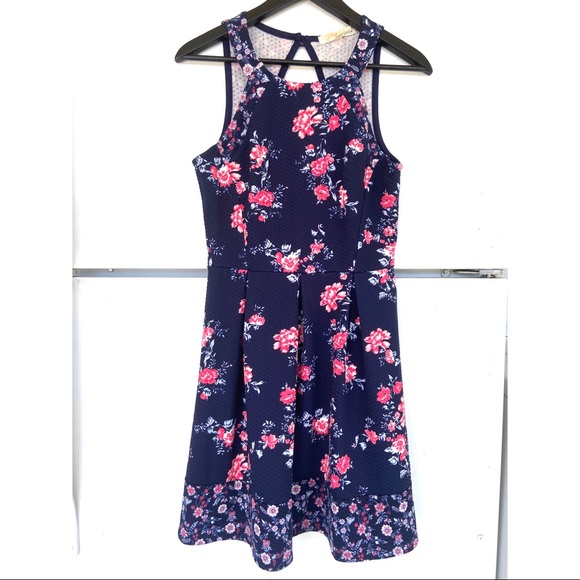 Rewind | Dresses | Rewind Mixed Print Textured Knit Skater Dress | Poshmark